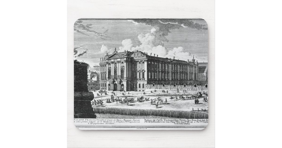 View of the Trautson Palace built for Count Mouse Pad | Zazzle