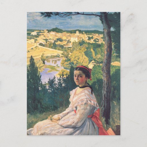 View of the Village | Frédéric Bazille Postcard | Zazzle