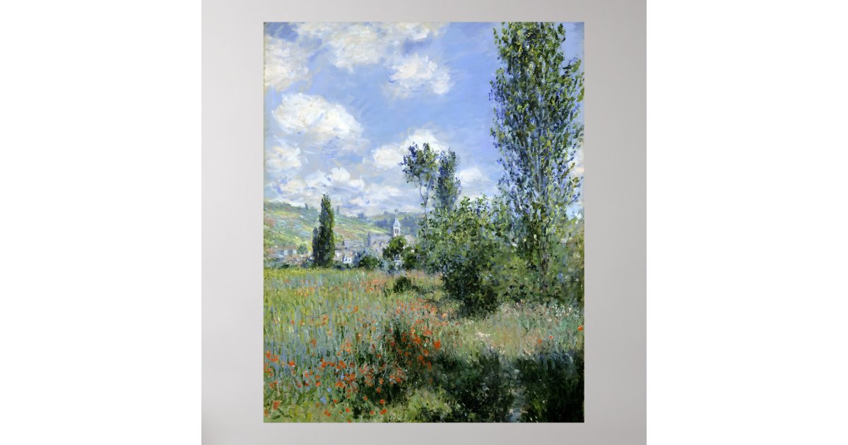 View of Vetheuil by Claude Monet Poster | Zazzle