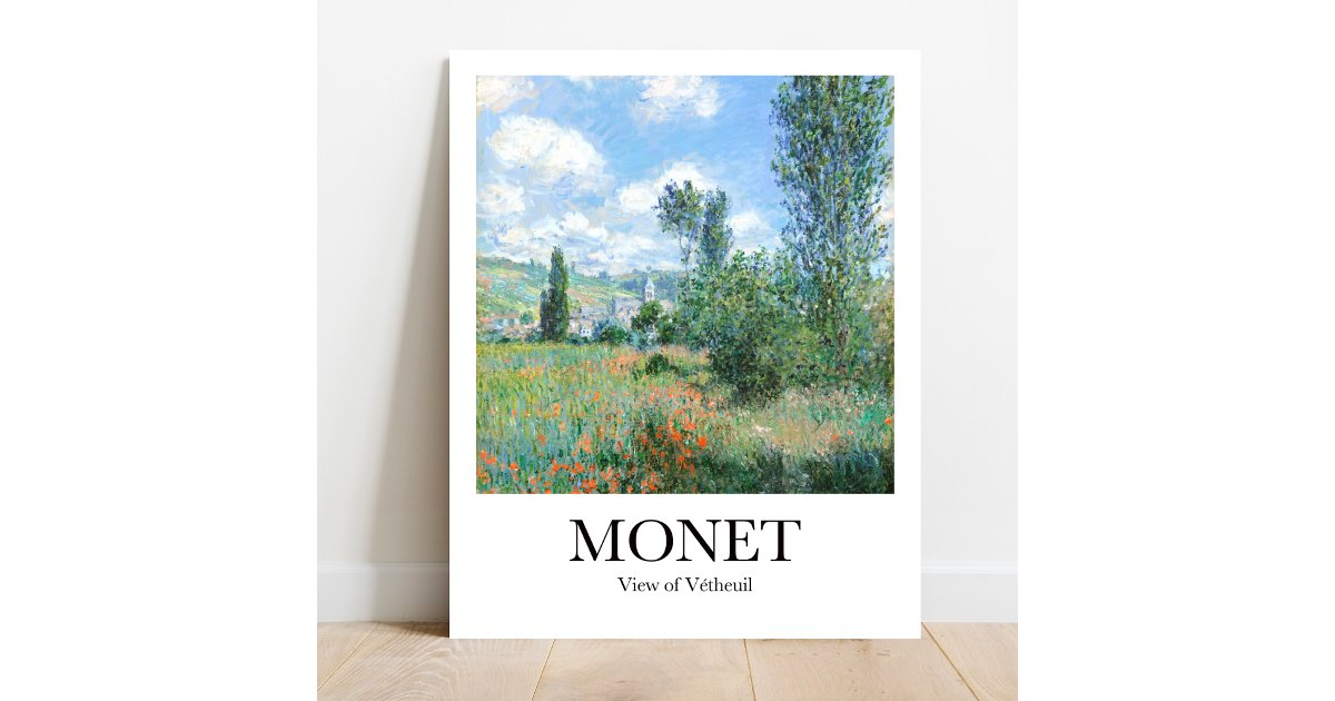 View of Vétheuil by Claude Monet Poster | Zazzle
