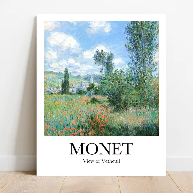 View of Vétheuil by Claude Monet Poster | Zazzle
