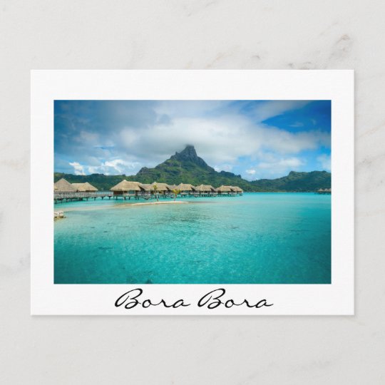 View on Bora Bora island Postcard | Zazzle.com