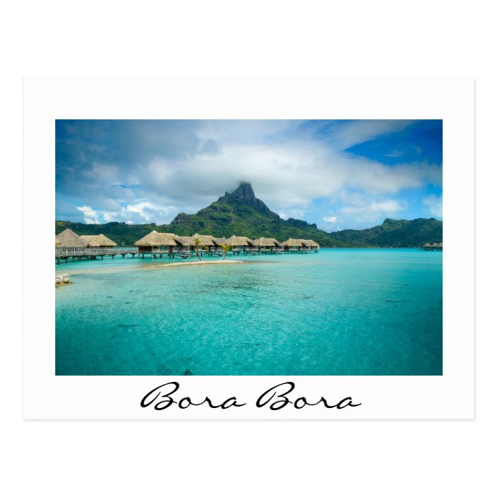 View on Bora Bora island Postcard | Zazzle.com