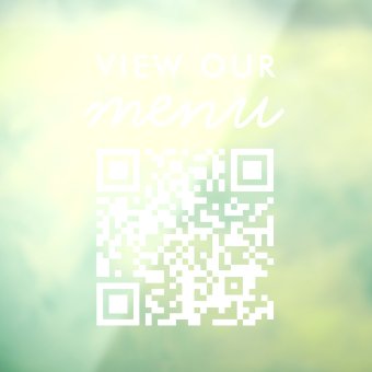 View Our Menu QR Code Menu Window Cling | Zazzle