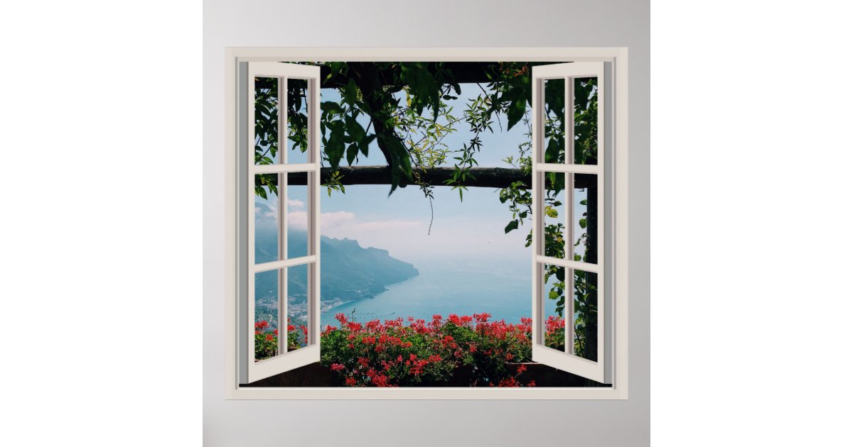 View Through A Window To Your Personalized View Poster | Zazzle