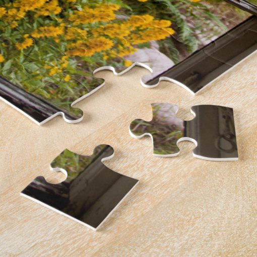 View through old window jigsaw puzzle | Zazzle
