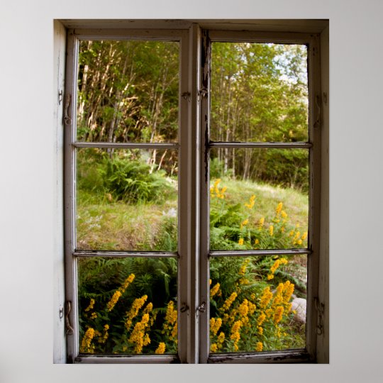 View through old window poster | Zazzle.com