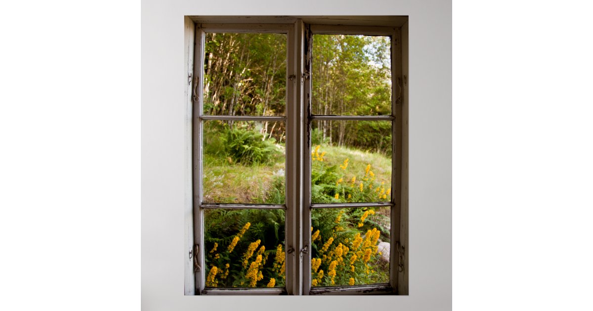 View through old window poster | Zazzle