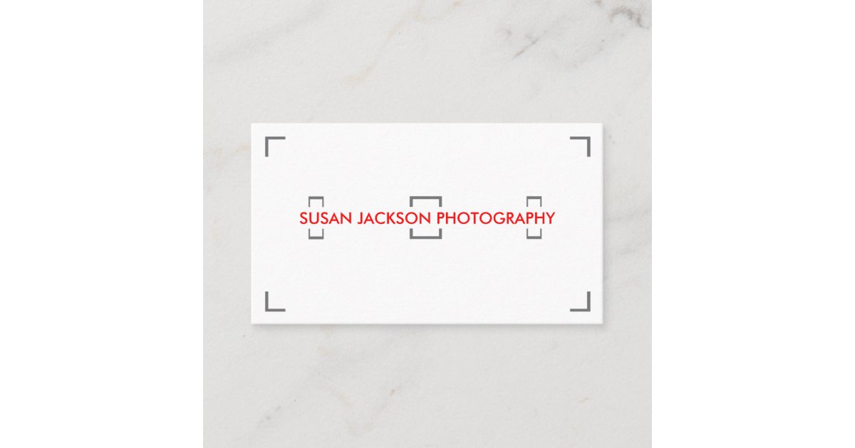 Viewfinder Photography Business Card | Zazzle