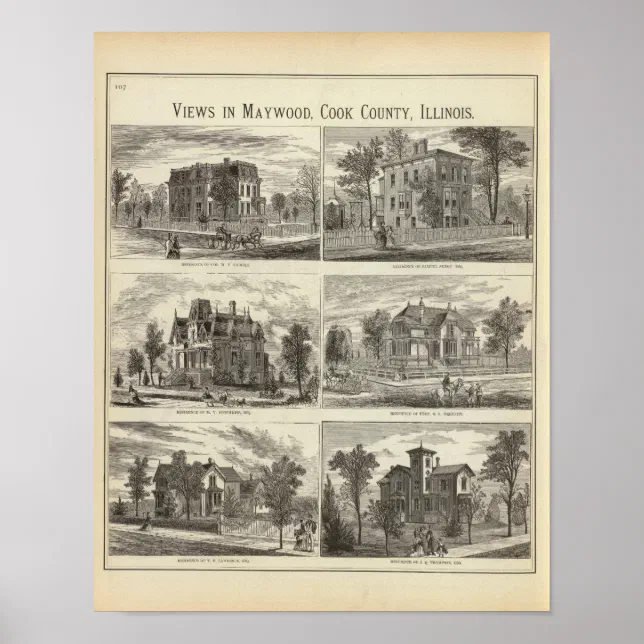 Views in Maywood, Cook County, Illinois Poster | Zazzle