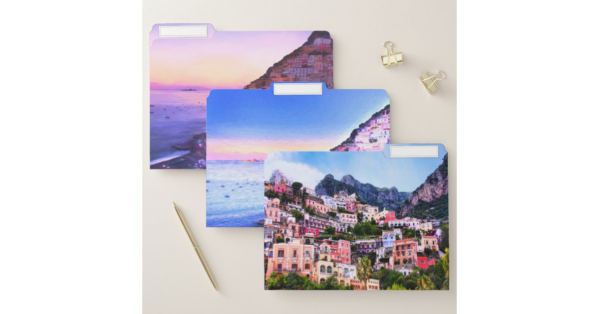 Views Of Positano, Italy File Folder | Zazzle