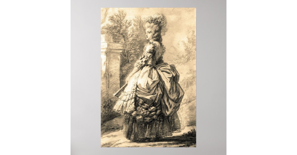 Vigée Le Brun - Marie Antoinette Strolling Poster | Zazzle
