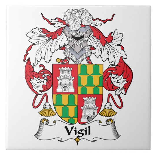 Vigil Family Crest Tile | Zazzle.com