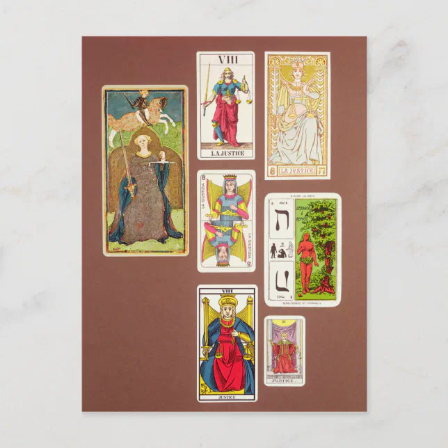 VIII Justice, seven tarot cards | Zazzle