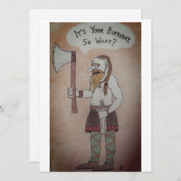 Viking Birthday Holiday Card | Zazzle