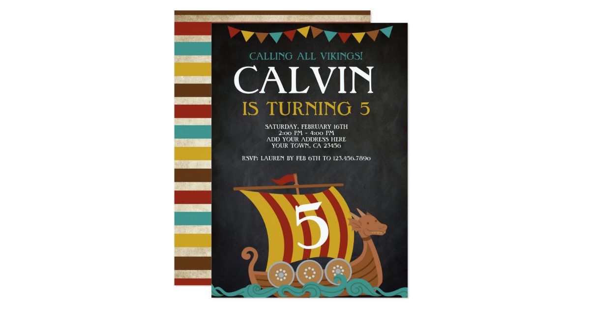 Viking Birthday Invitation | Zazzle.com