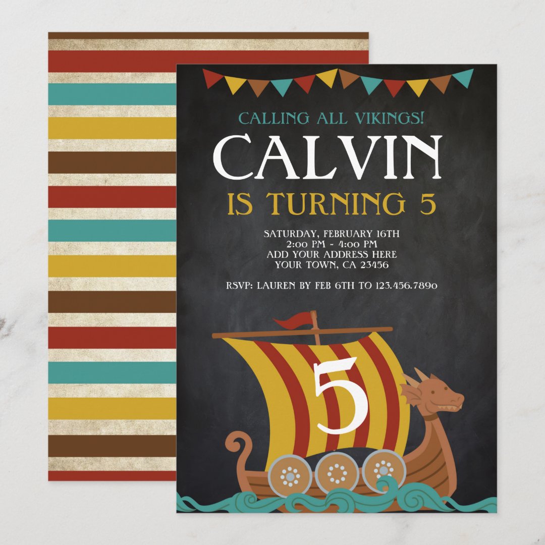 Viking Birthday Invitation | Zazzle