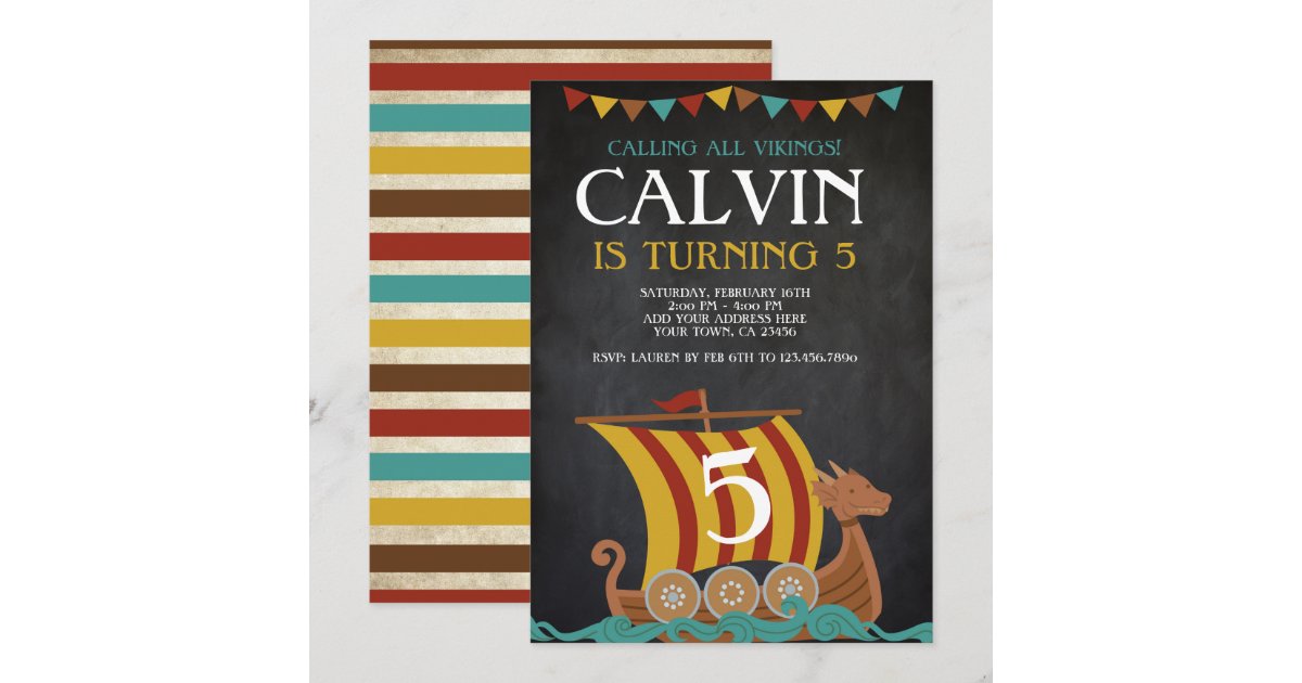 Viking Birthday Invitation | Zazzle