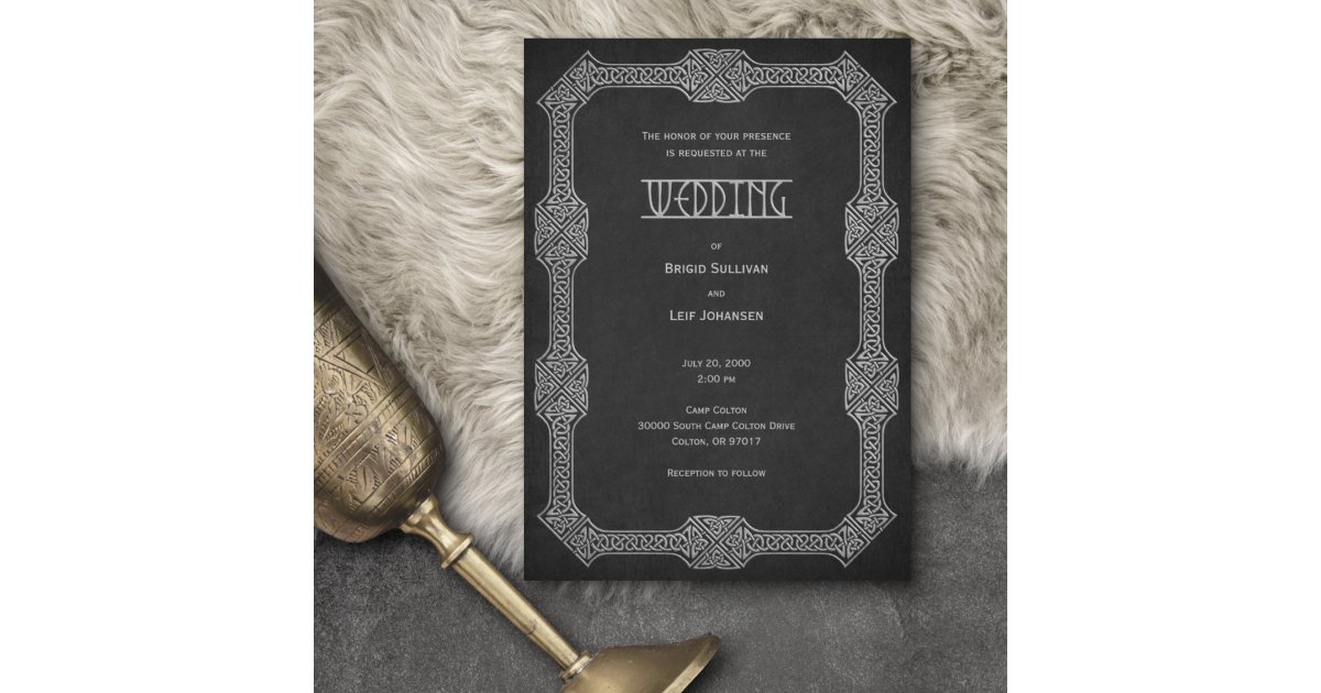 Viking Celtic Gamer Wedding Invitation | Zazzle