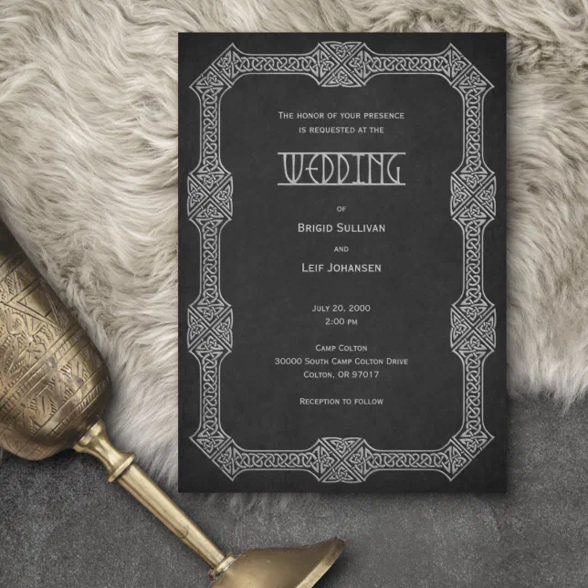 Viking Celtic Gamer Wedding Invitation | Zazzle