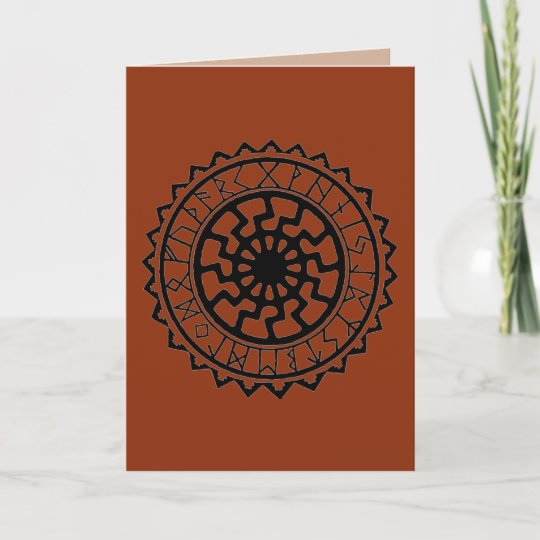 Viking Celtic Sun Rune Calendar Card | Zazzle.com