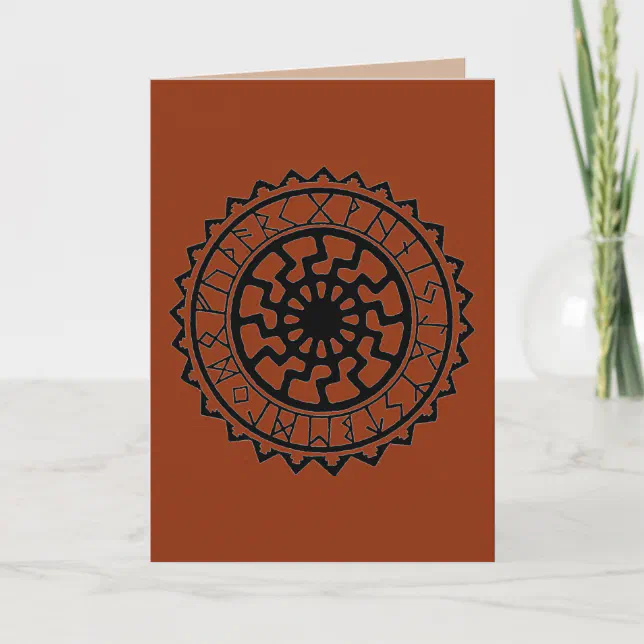 Viking Celtic Sun Rune Calendar Card | Zazzle