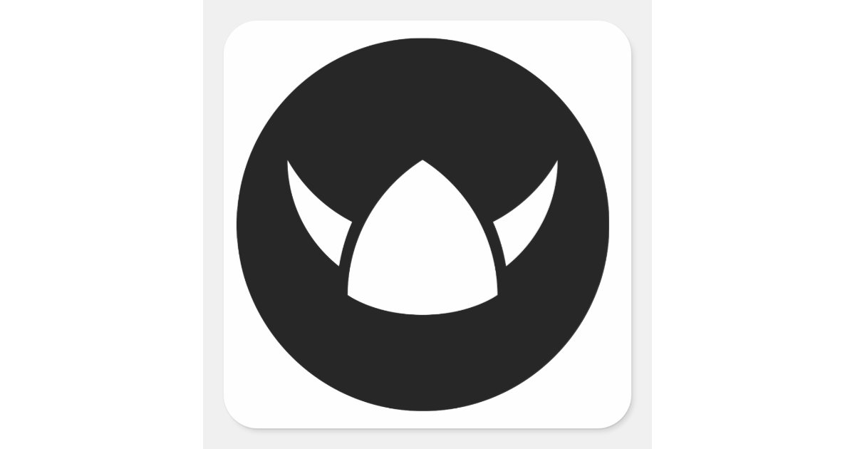 Viking Hero Ideology Square Sticker | Zazzle