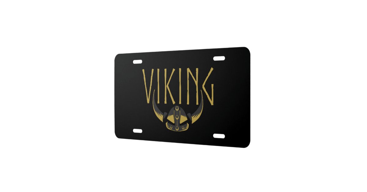 Viking Horned Helmet License Plates | Zazzle