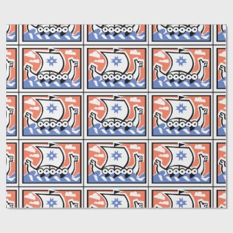 Viking Longboat Wrapping Paper | Zazzle
