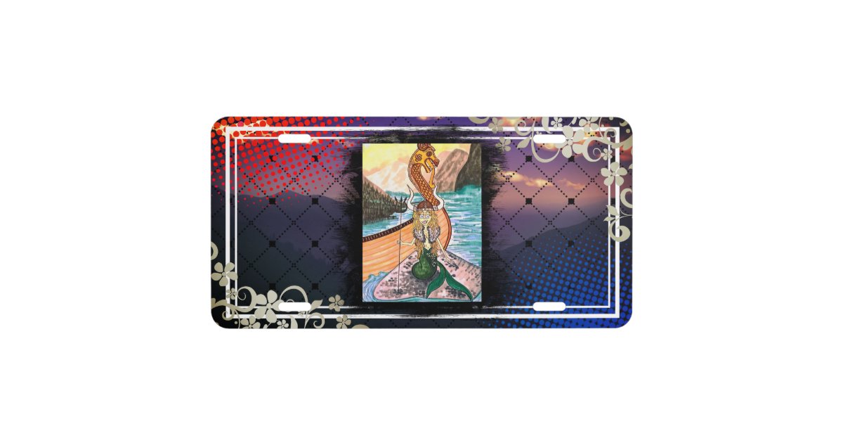 Viking Mermaid License Plate | Zazzle