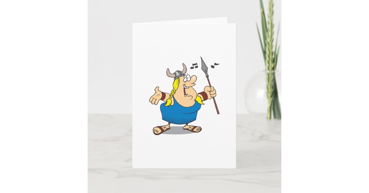 Viking Opera Singer Greeting Cards | Zazzle