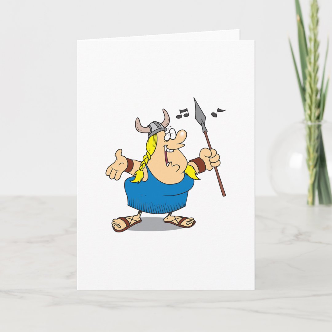 Viking Opera Singer Greeting Cards | Zazzle