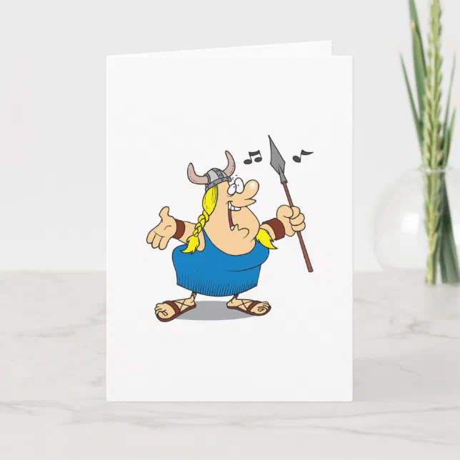 Viking Opera Singer Greeting Cards | Zazzle