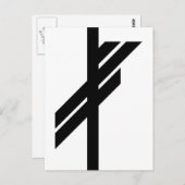 Viking Rune - Luck - black Postcard | Zazzle
