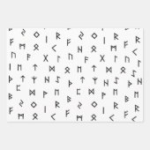 Viking Runes on Red, Black, White Background Wrapping Paper Sheets | Zazzle