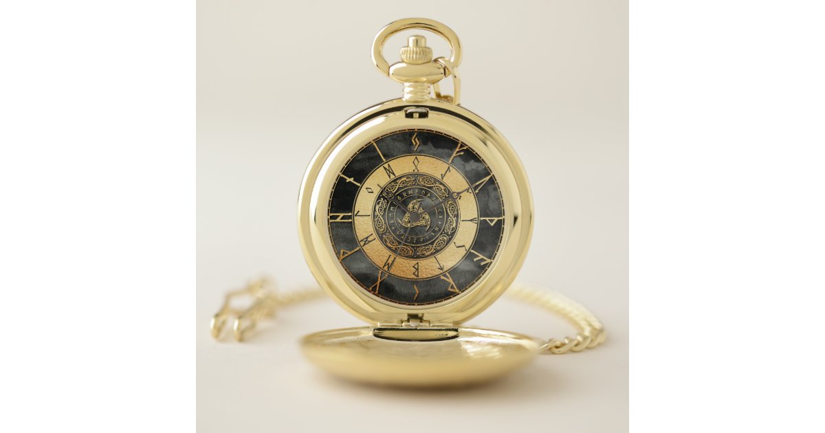 Viking Runes Pocket Watch | Zazzle