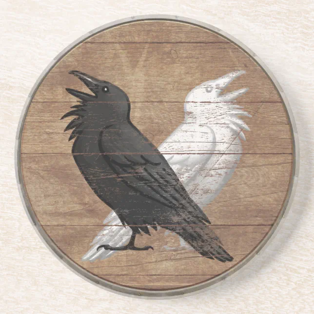 Viking Shield Coaster - Odin's Ravens | Zazzle