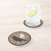 Viking Shield - Odin's Ravens Sandstone Coaster | Zazzle