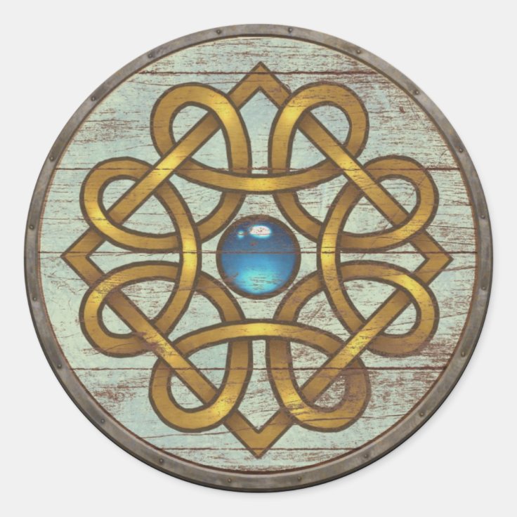 Viking Shield Sticker - Brooch | Zazzle