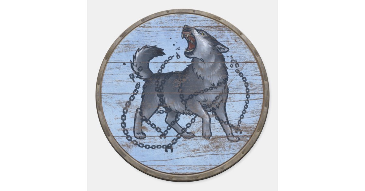 Viking Shield Sticker - Fenrir | Zazzle