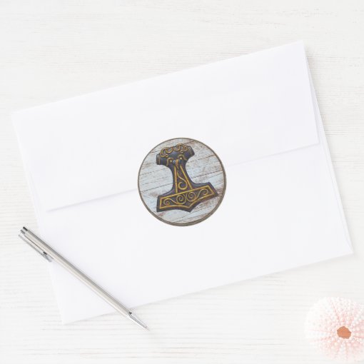 Viking Shield Sticker - Mjolnir | Zazzle