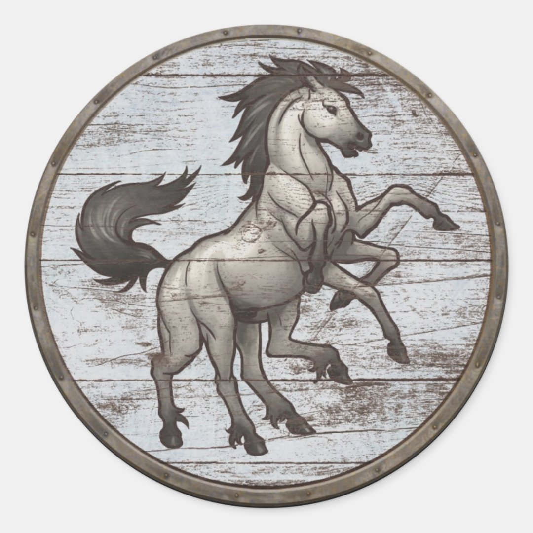 Viking Shield Sticker - Sleipnir | Zazzle