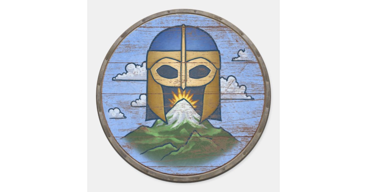 Viking Shield Sticker - Valhalla | Zazzle