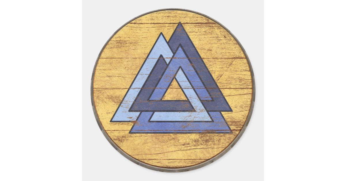 Viking Shield Sticker - Valknut | Zazzle