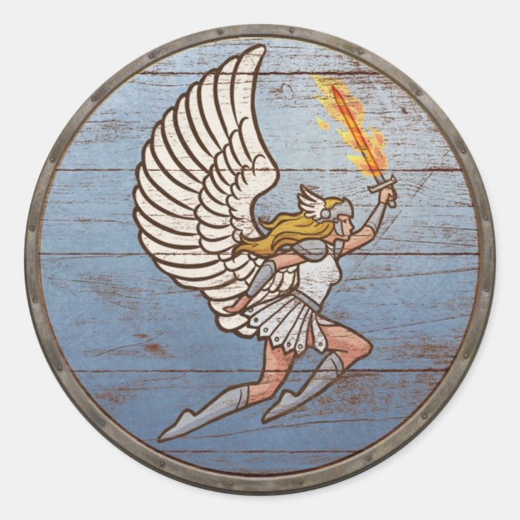 Viking Shield Sticker - Valkyrie | Zazzle