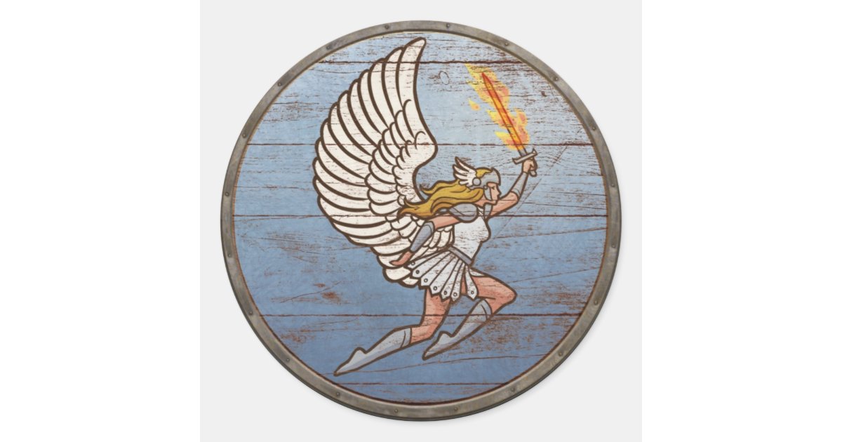 Viking Shield Sticker - Valkyrie | Zazzle