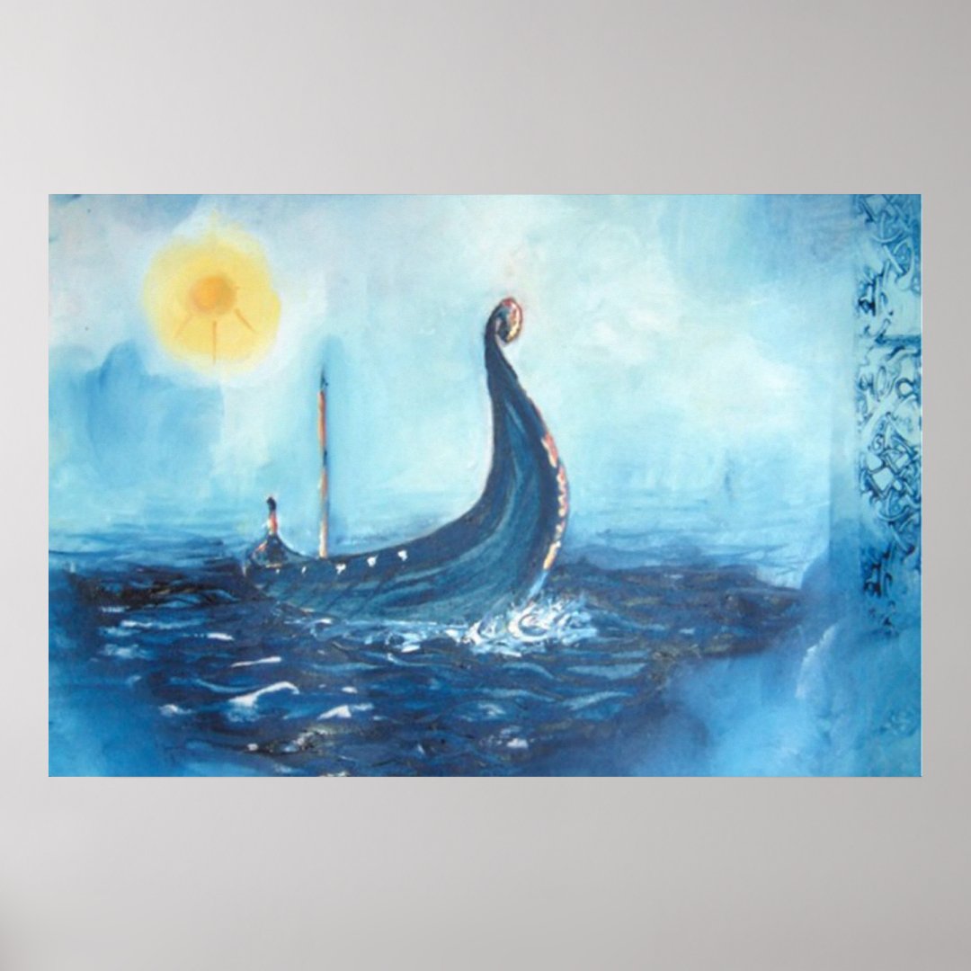 Viking Ship Poster | Zazzle