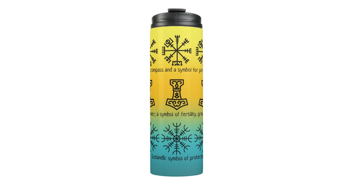 Viking Symbols Thermal Tumbler | Zazzle