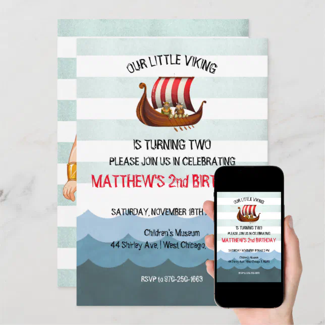 Viking Themed Party Invitation | Zazzle