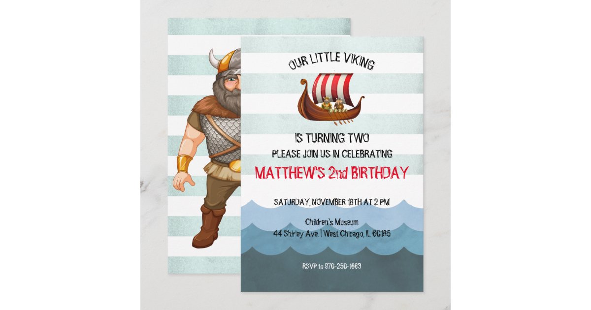 Viking Themed Party Invitation | Zazzle
